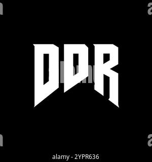 DDR letter logo design for technology company. DDR logo design black ...