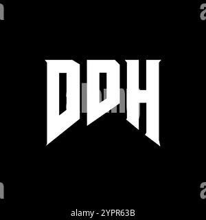DDH letter logo design for technology company. DDH logo design black ...