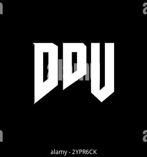 DDU letter logo design for technology company. DDU logo design black ...