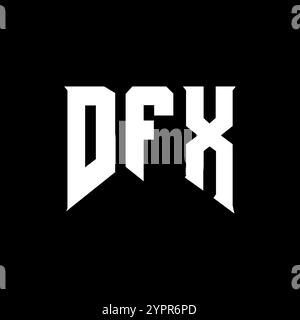 DFX letter logo design for technology company. DFX logo design black ...
