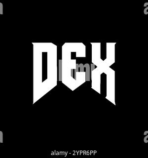 DEX letter logo design for technology company. DEX logo design black ...