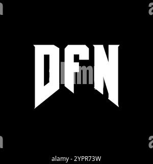 DFN letter logo design for technology company. DFN logo design black ...