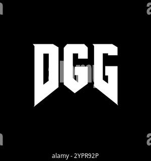 DGG letter logo design for technology company. DGG logo design black ...