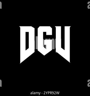 DGV letter logo design for technology company. DGV logo design black ...