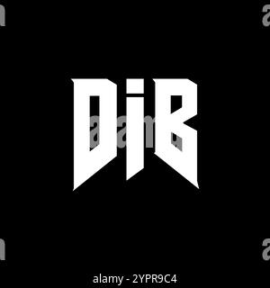DIB letter logo design for technology company. DIB logo design black ...