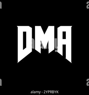 DMA letter logo design for technology company. DMA logo design black ...