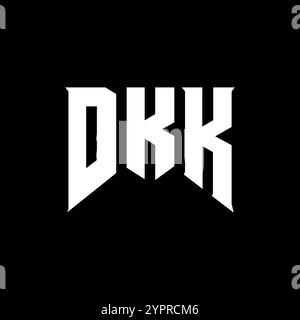 DKK letter logo design for technology company. DKK logo design black ...