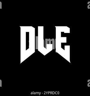 DLE letter logo design for technology company. DLE logo design black ...