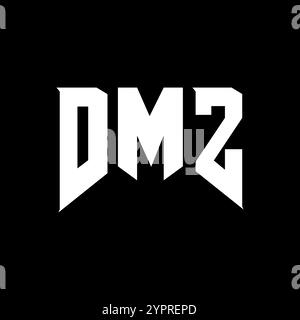 DMZ letter logo design for technology company. DMZ logo design black ...