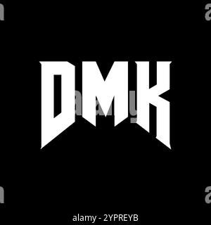 DMK letter logo design for technology company. DMK logo design black ...