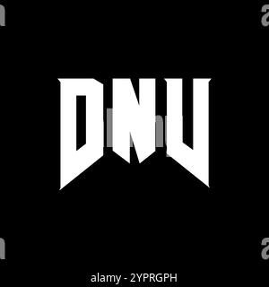 DNV letter logo design for technology company. DNV logo design black ...