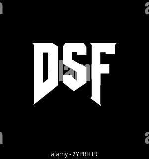 DSF letter logo design for technology company. DSF logo design black ...