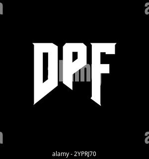 DPF letter logo design for technology company. DPF logo design black ...