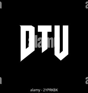 DTU letter logo design for technology company. DTU logo design black ...