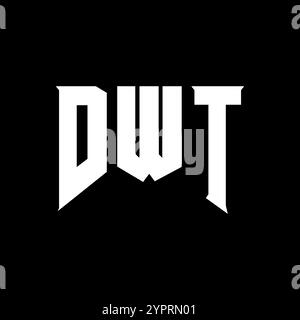 DWT letter logo design for technology company. DWT logo design black ...