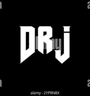DRJ letter logo design for technology company. DRJ logo design black ...