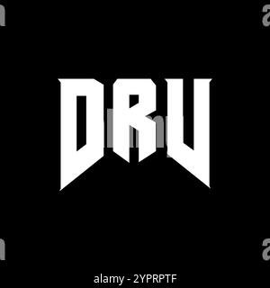 DRV letter logo design for technology company. DRV logo design black ...