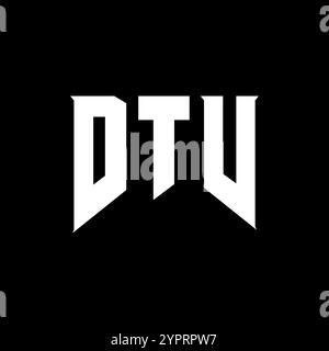 DTV letter logo design for technology company. DTV logo design black ...