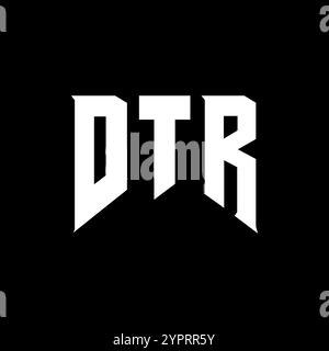 DTR letter logo design for technology company. DTR logo design black ...