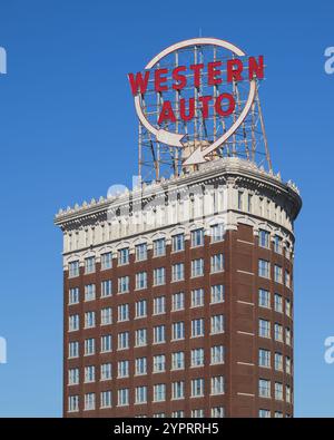 Iconic Western Auto sign at 2107 Grand Blvd in Kansas City, Missouri ...