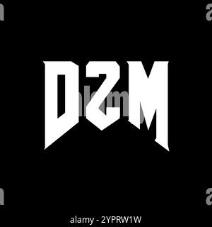 DZM letter logo design for technology company. DZM logo design black ...