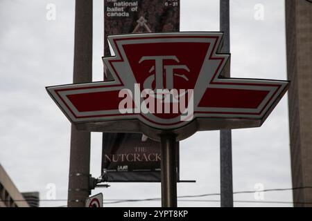 TTC sign on University Avenue in downtown Toronto, Ontario, Canada ...