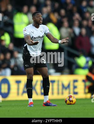 Ebou Adams of Derby County during the Sky Bet Championship match ...