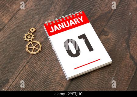 Calendar 2024 January 1 Monday isolated on white background Stock Photo ...