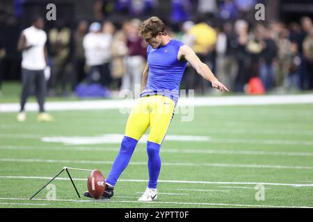 Los Angeles Rams kicker Joshua Karty has his field goal kick blocked by ...