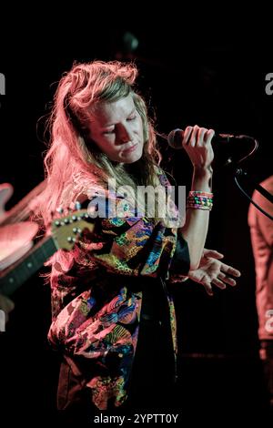 Anja Øyen Vister, lead singer, on stage with the Norwegian band Flunk ...