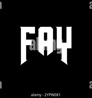 FAY letter logo design for technology company. FAY logo design black ...