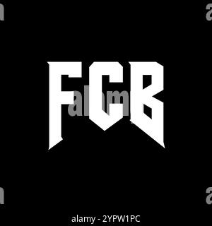 FCB letter logo design for technology company. FCB logo design black ...