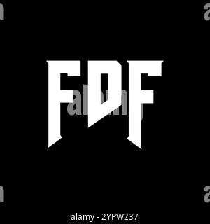 FDF letter logo design for technology company. FDF logo design black ...