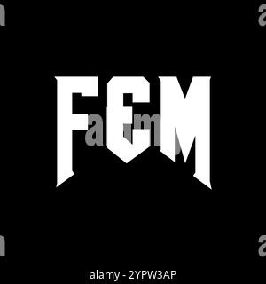 FEM letter logo design for technology company. FEM logo design black ...