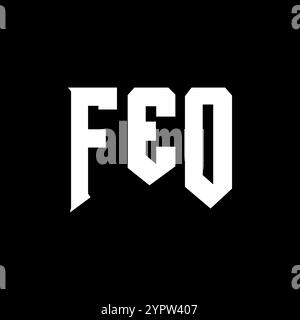 FEO letter logo design for technology company. FEO logo design black ...