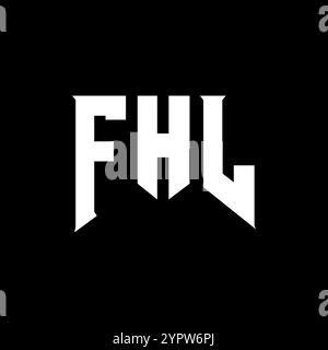 FHL letter logo design for technology company. FHL logo design black ...