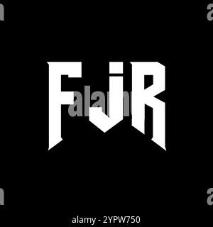 FJR letter logo design for technology company. FJR logo design black ...