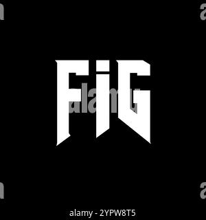 FIG letter logo design for technology company. FIG logo design black ...