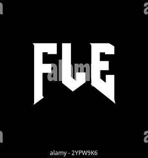 FLE letter logo design for technology company. FLE logo design black ...