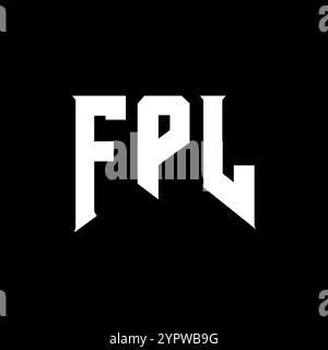 FPL letter logo design for technology company. FPL logo design black ...