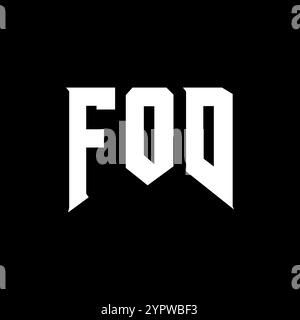 FOD letter logo design for technology company. FOD logo design black ...