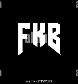 FKB letter logo design for technology company. FKB logo design black ...