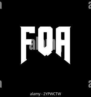FQA letter logo design for technology company. FQA logo design black ...