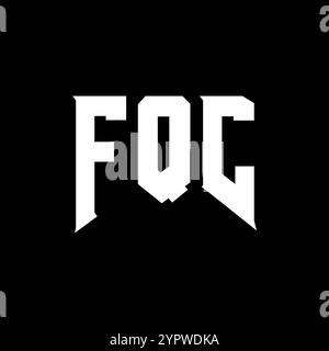 FQC letter logo design for technology company. FQC logo design black ...
