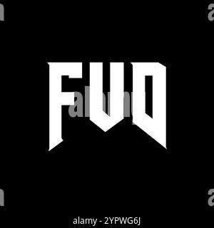 FUD letter logo design for technology company. FUD logo design black ...