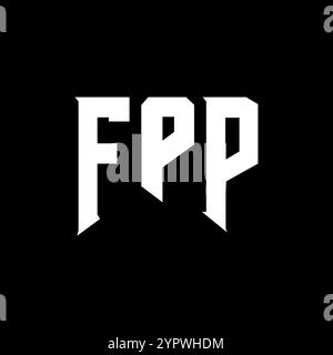 FPP letter logo design for technology company. FPP logo design black ...