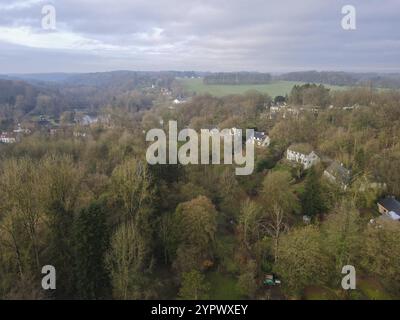 Top aerial view of a country side with small villages in Latvia Stock ...