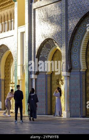 royal palace facade, Fes el-Jdid, Fez, morocco, africa Stock Photo - Alamy