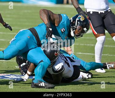 Jacksonville Jaguars defensive end Josh Hines-Allen takes part in a ...