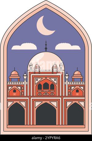 humayun tomb mughal architecture Stock Vector Image & Art - Alamy